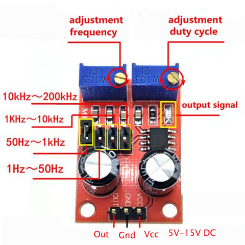 NE555 pulse generator board – Webshop HeinPragt.nl